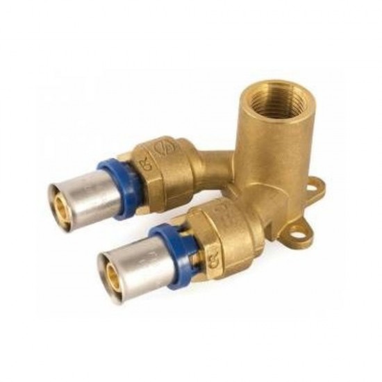 Двойно коляно 1/2"-16x2.0, прес фитинг за многослойни тръби PEX/AL/PEX ...